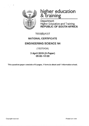 FREE Engineering Science N1 Question MEMO Download - Website ...