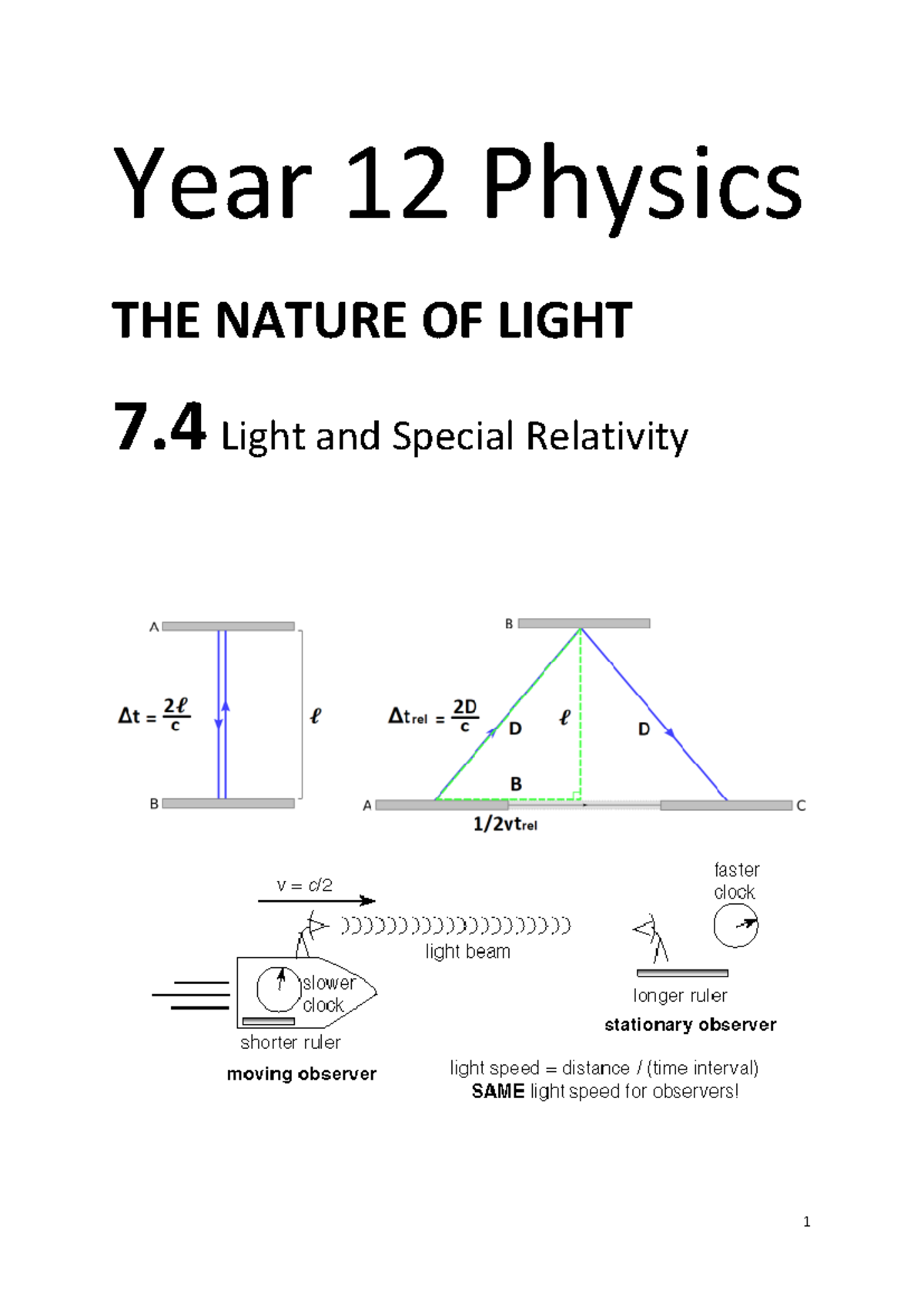 7.4 Light and Special Relativity HSC Questions - Year 12 Physics THE ...