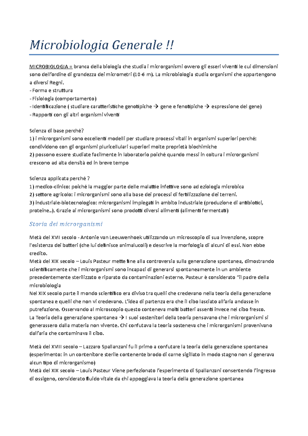 Micro Gen capitolo 1 e 4 - Microbiologia Generale !! MICROBIOLOGIA ...