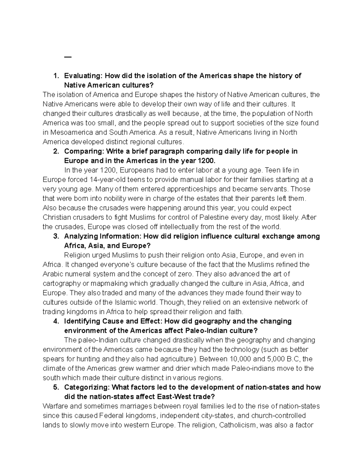 Review thinking critically - — Evaluating: How did the isolation of the ...