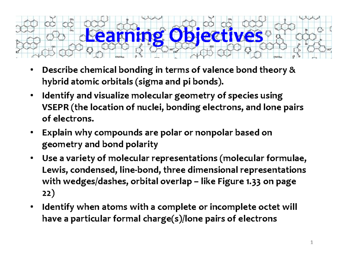 Chemical Bonding - Warning: TT: undefined function: 32 Learning Objectives Describe chemical ...