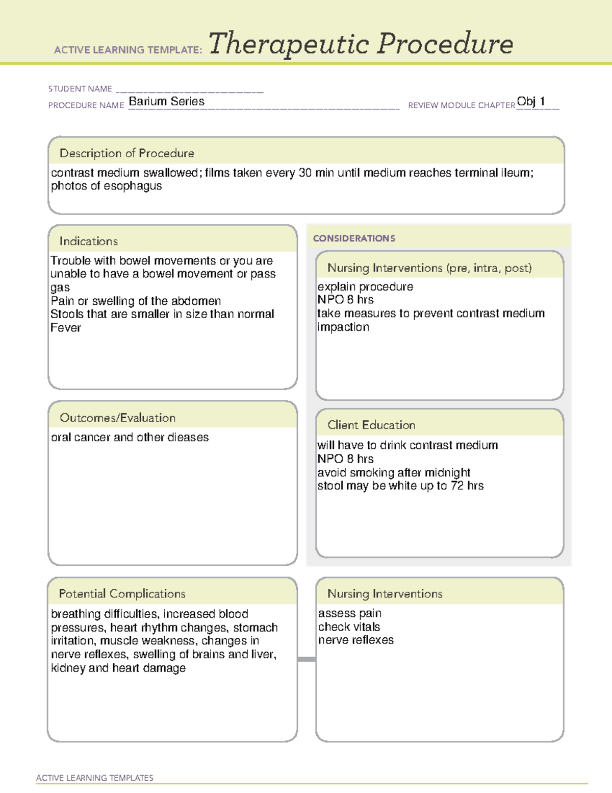 Barium Series - Study material - ACTIVE LEARNING TEMPLATES Therapeutic ...