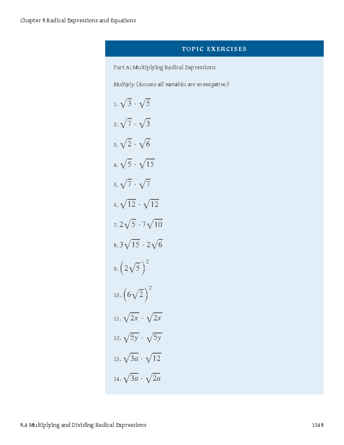 Practice-Problems Radical-Expressions - T O P I C E X E R C I S E S ...