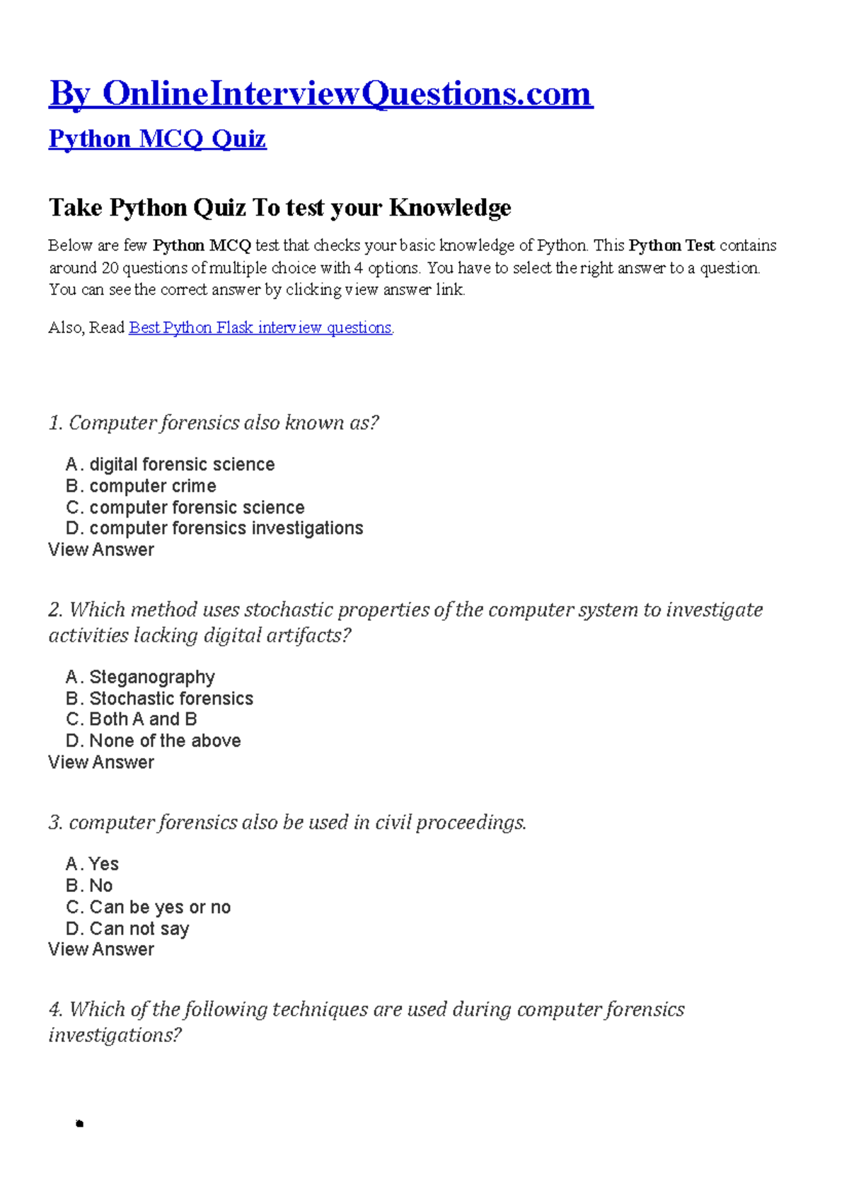 Ccidf Mcq Degvtvttv By Onlineinterviewquestions Python Mcq Quiz Take Python Quiz To Test