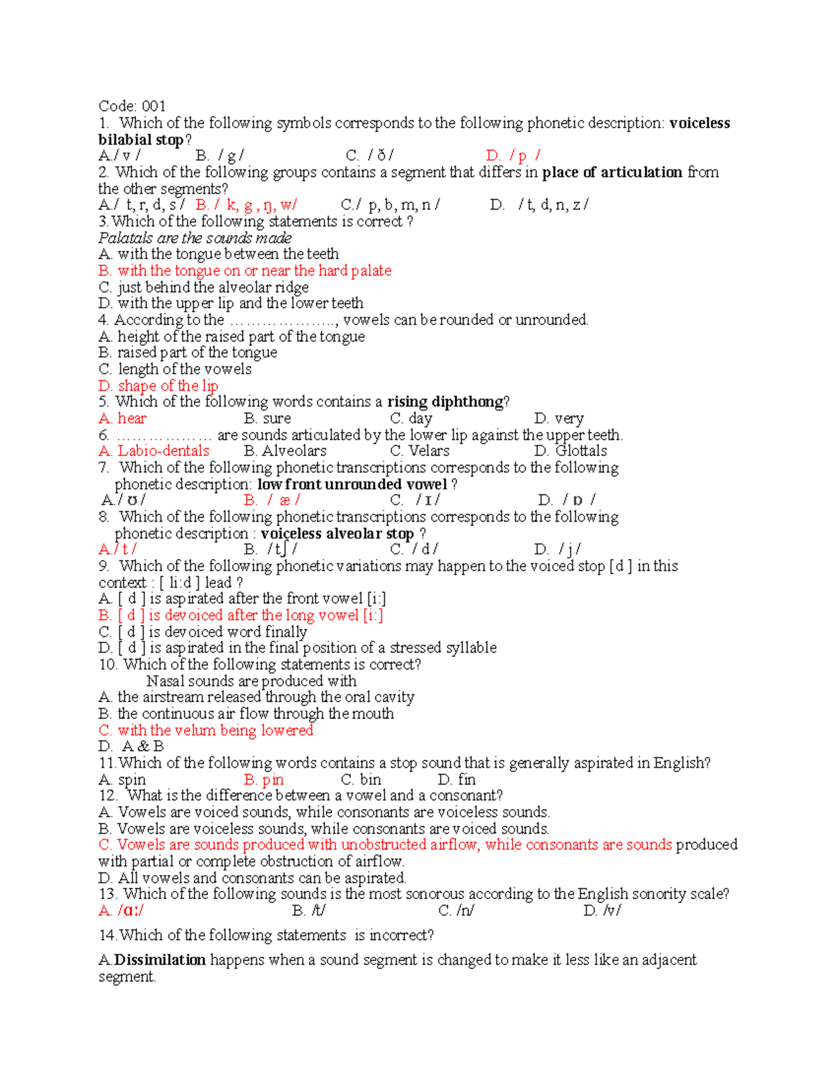 Assignment 13 - aaaa - Code: 001 Which of the following symbols ...