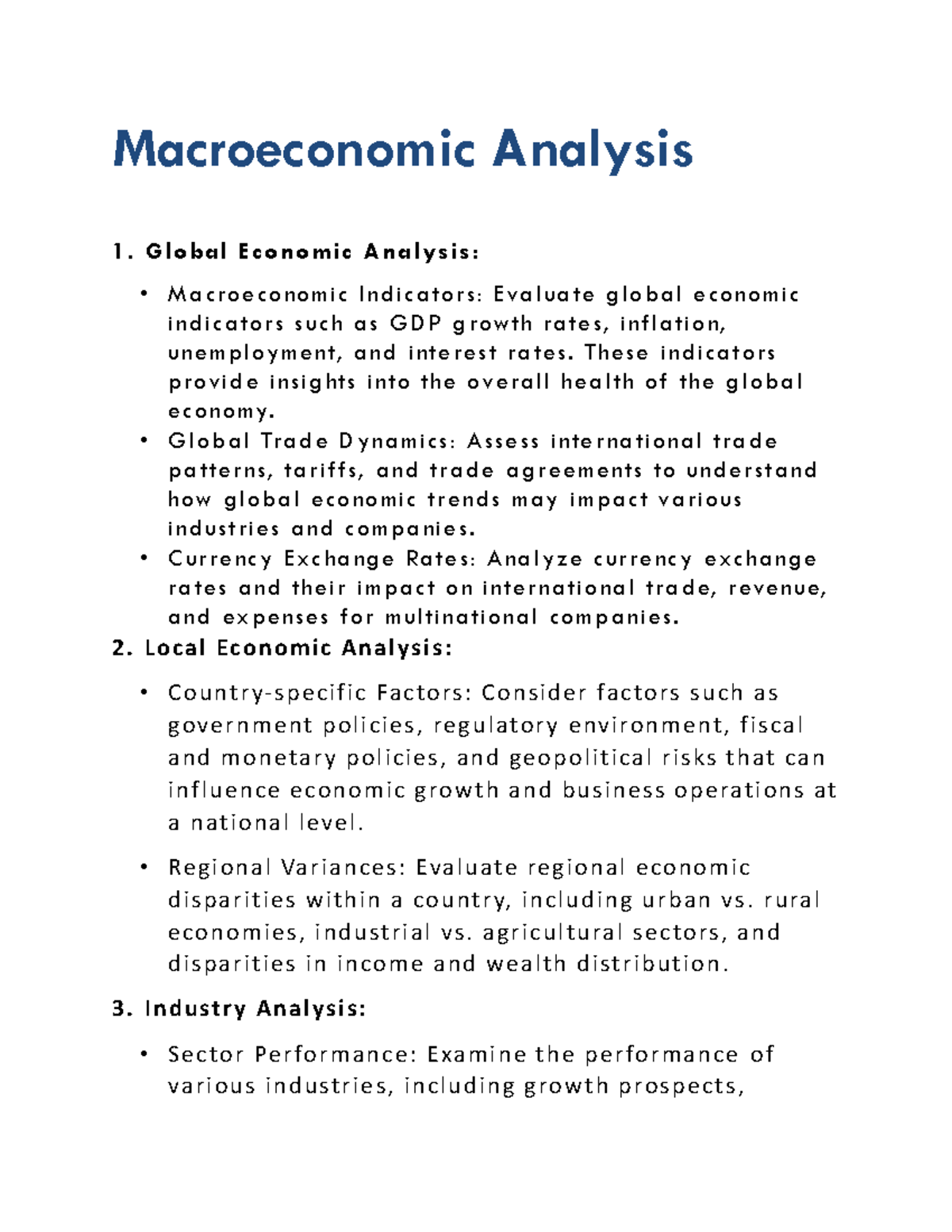 Macroeconomic Analysis - Macroeconomic Analysis Glob al Eco no mic An al ysi s: M acroe co nomic ...