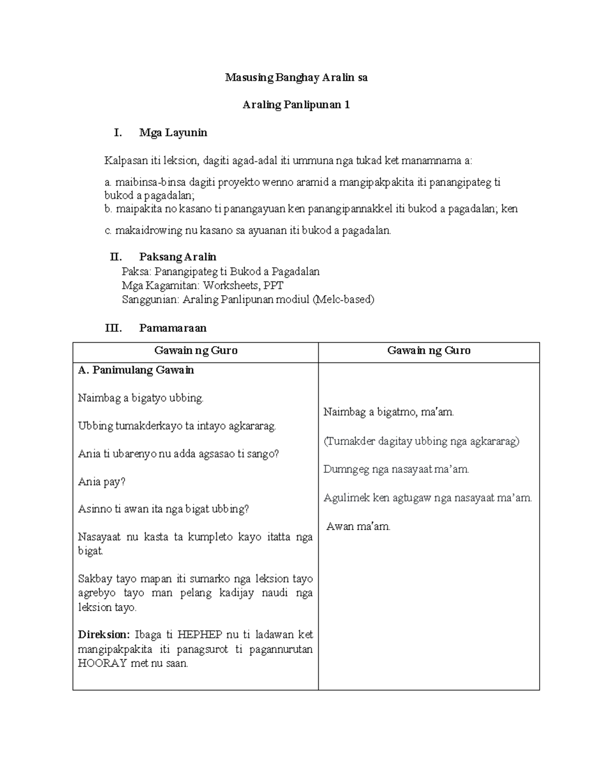 AP W8 LP - ASCGDJDDHDHDHDD - Masusing Banghay Aralin sa Araling ...