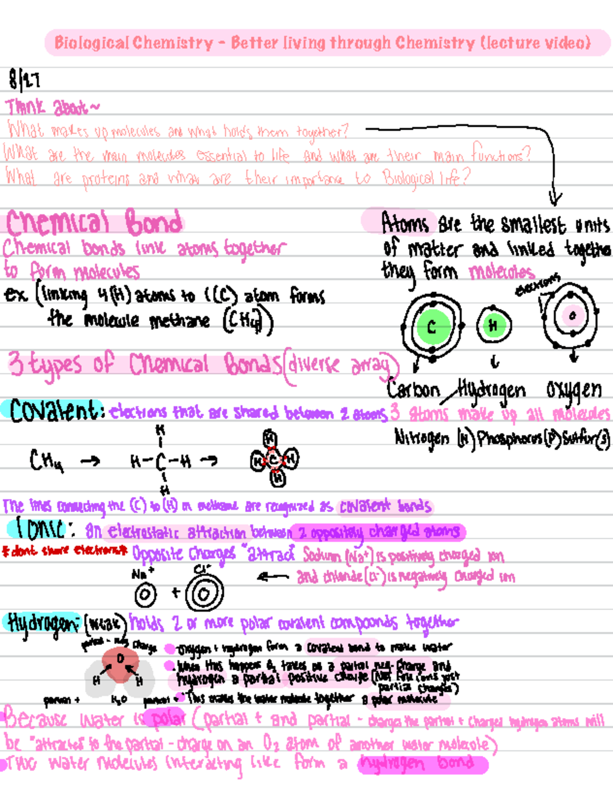Lecture Notes - Biological Chemistry - Better living through Chemistry ...