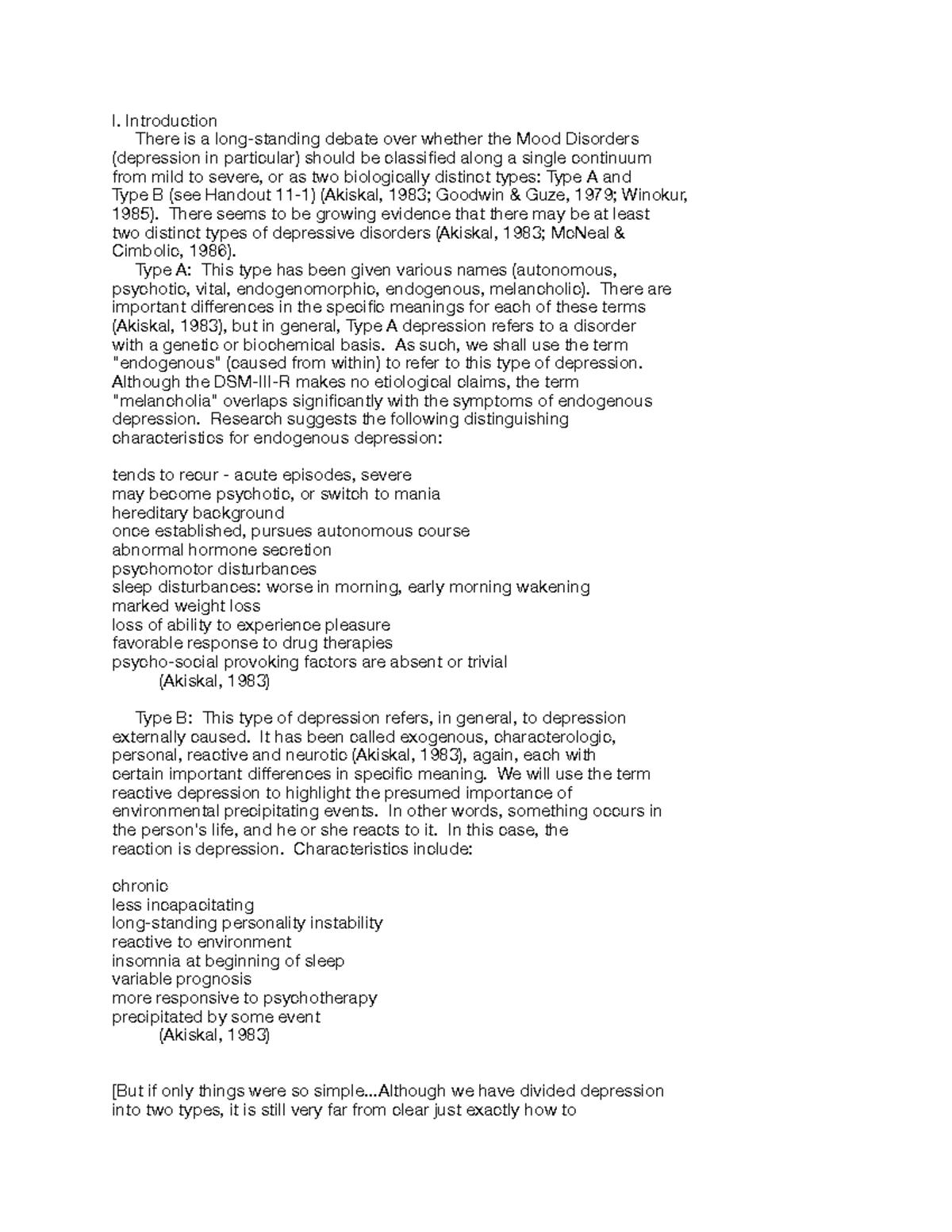 Ab psych 63 - mood disorders biological factors class notes - I ...