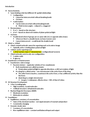 Exam2 Review Sheet for Chapters 4-6 - Biochemistry I Review Sheet for ...