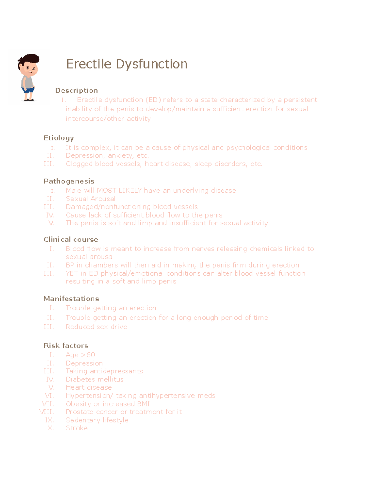 Handout Erectile dysfunction and Priapism - Erectile Dysfunction ...