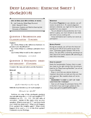 Exercise 01 - Machine Learning Lab - Lab Course Machine Learning ...