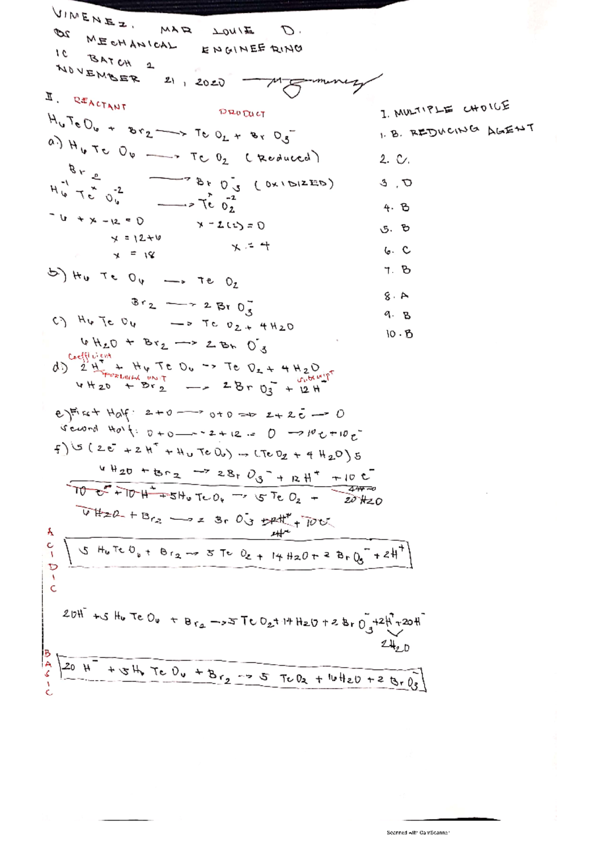 Chemistry Midterm Exam - WMSU - Studocu