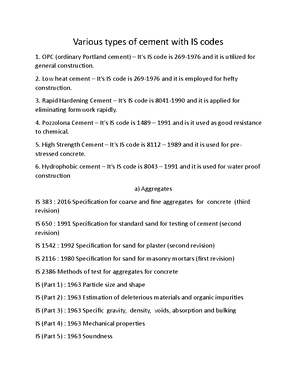 CT notes U1 - Raj Kumar Goel institute of technology UNIT 1 Cement ...