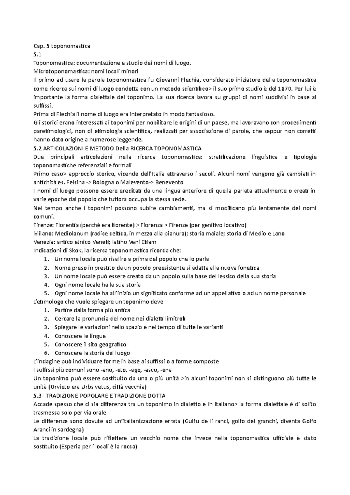 Capitoli 5-8 toponomastica - Cap. 5 toponomastica 5. Toponomastica ...