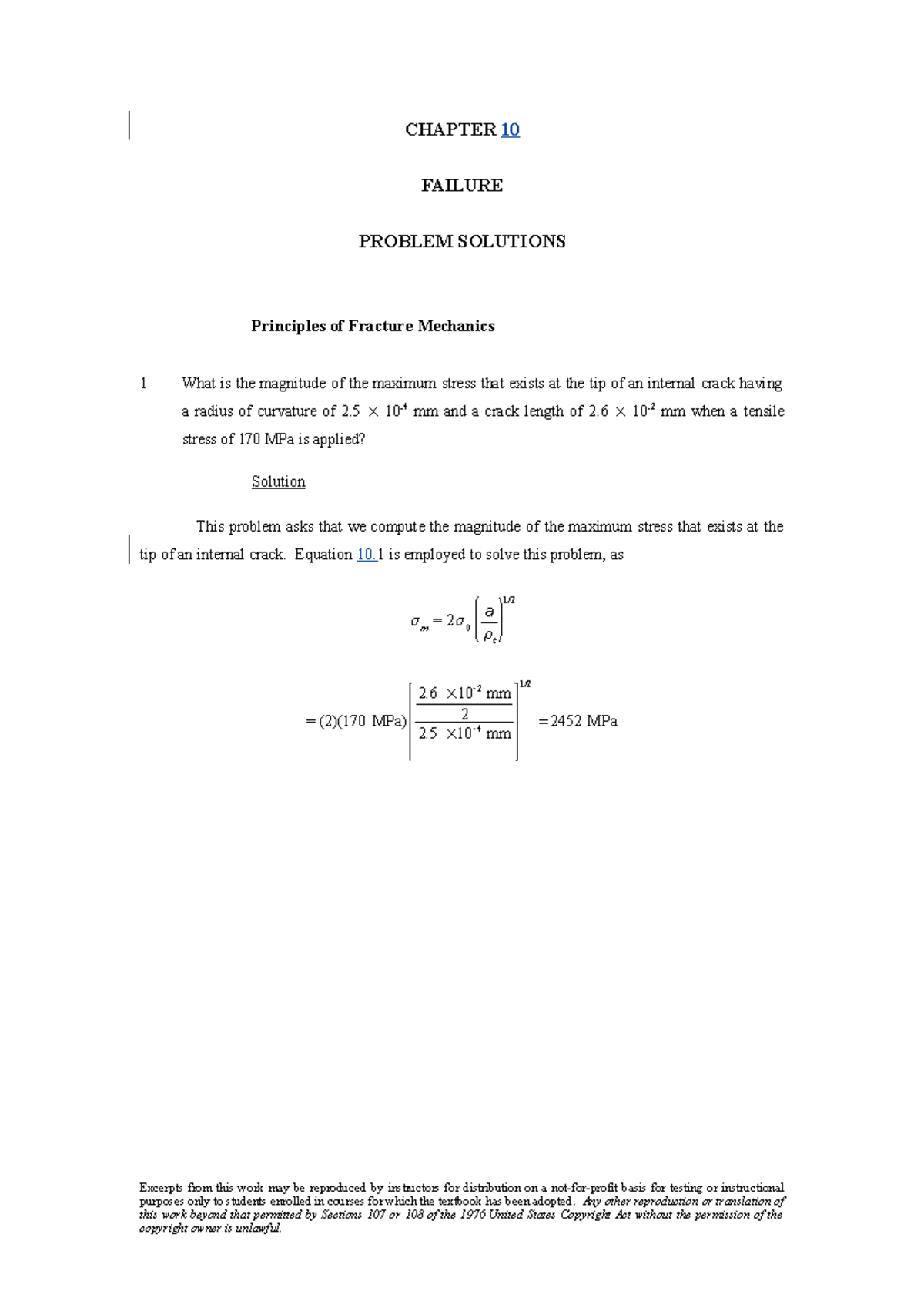 Ch10 - Introduction to material science and engineering solutions ...