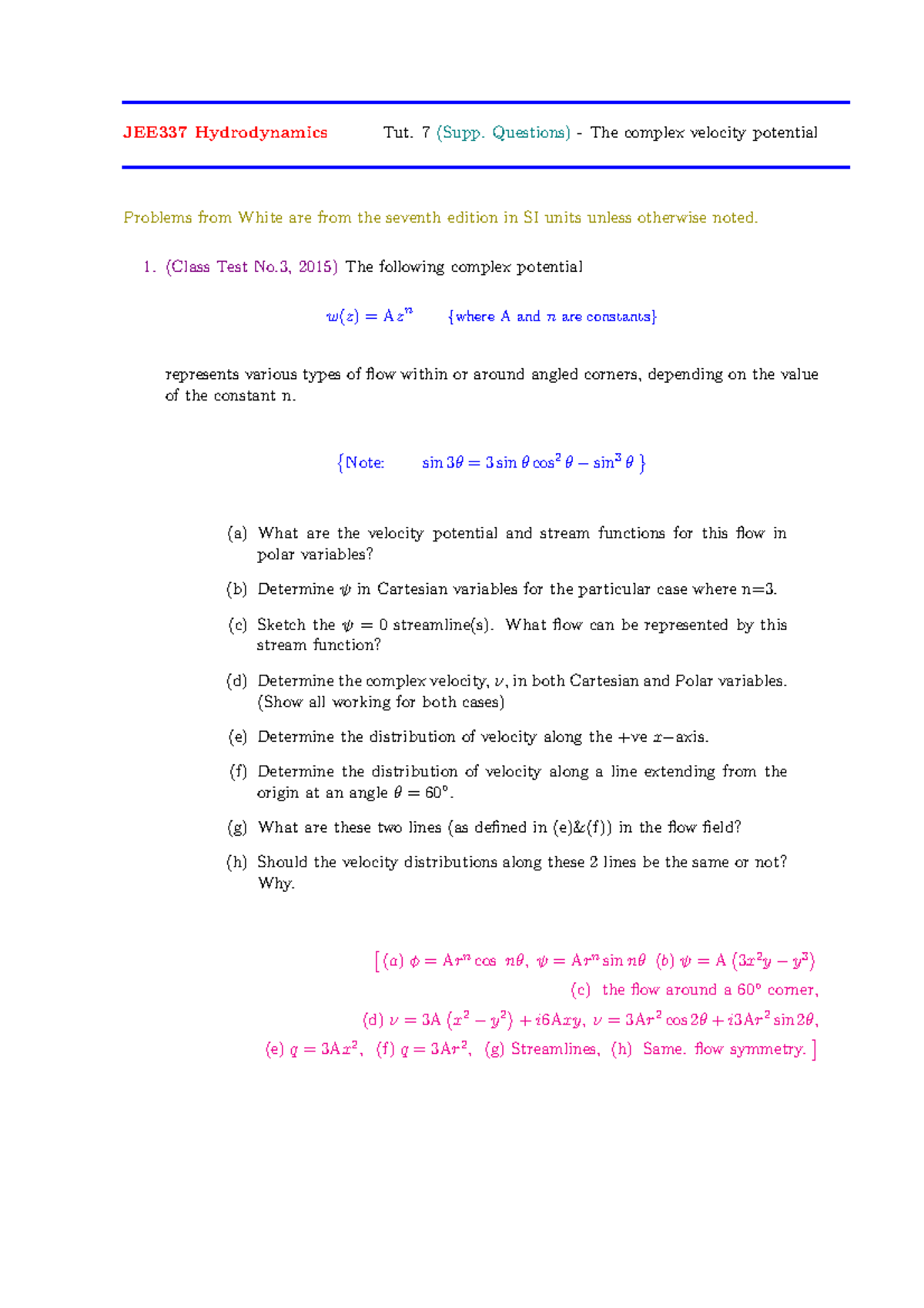 Tutorial s7 2018 supp - Tut. 7 (Supp. Questions) The complex velocity ...