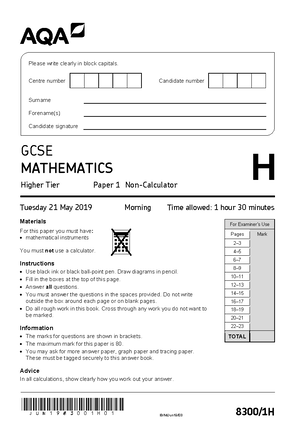 Mathematics 0580 formula sheet - 0580 - Studocu