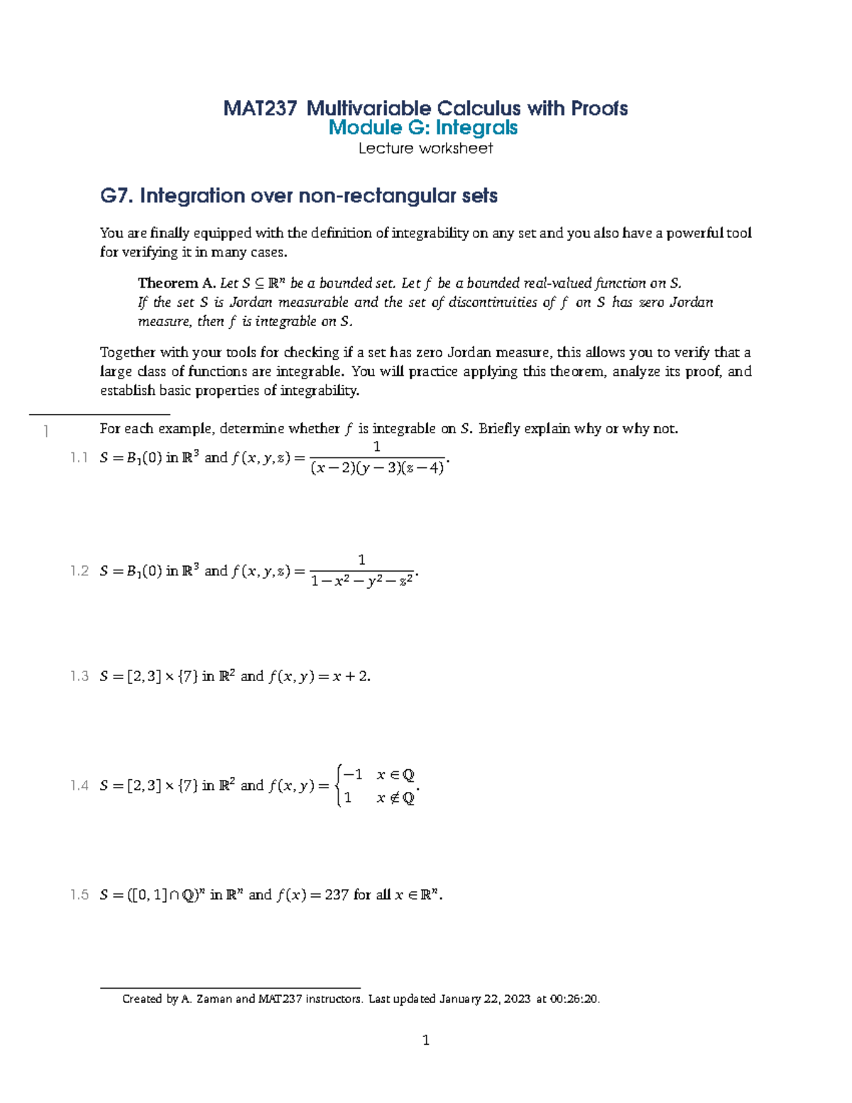 Mat237-g7-worksheet - study materials - MAT237 Multivariable Calculus ...