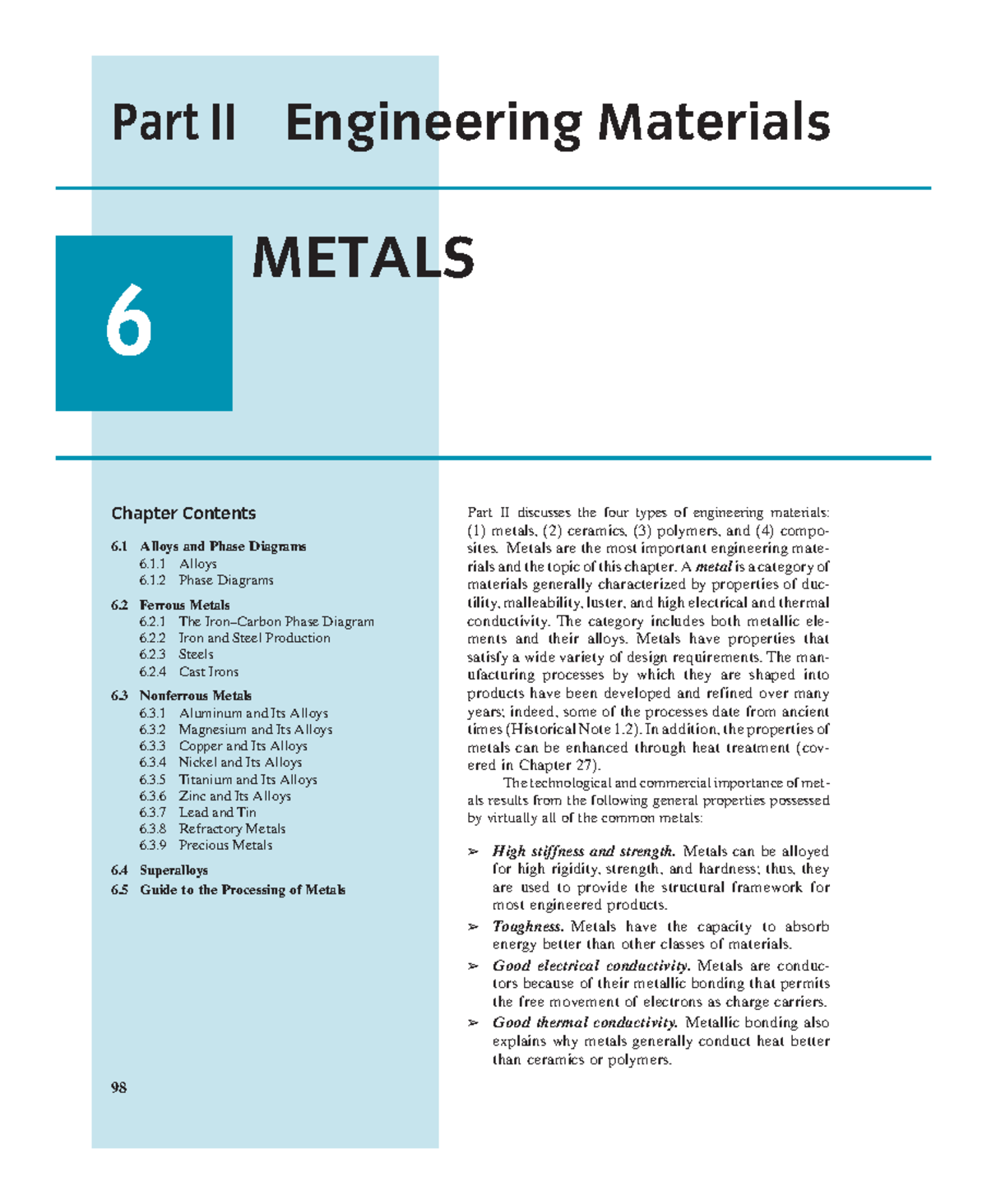 Engineering material II chapter one - Part II Engineering Materials 6 ...