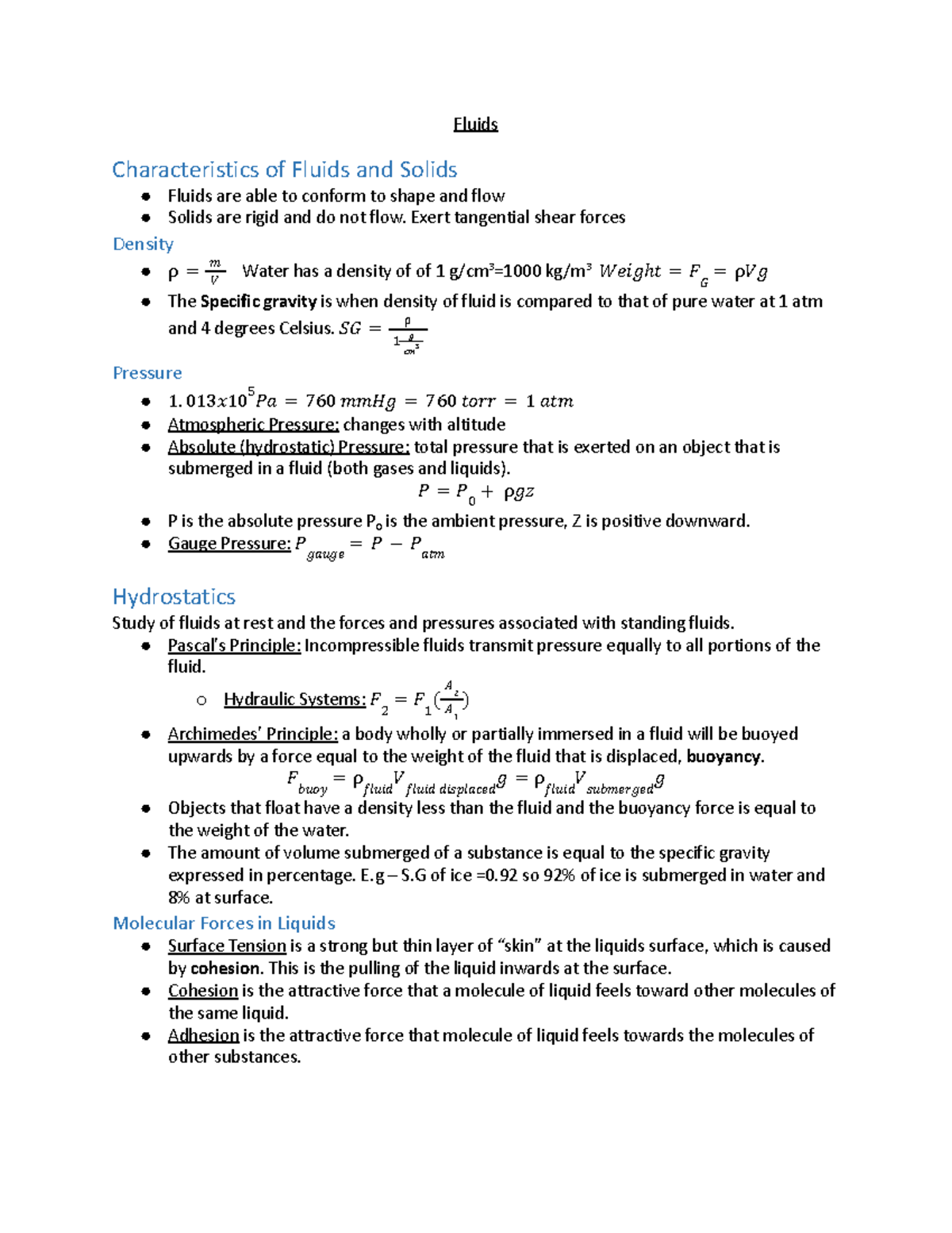 Fluids - This is an extremely comprehensive yet concise review of all ...