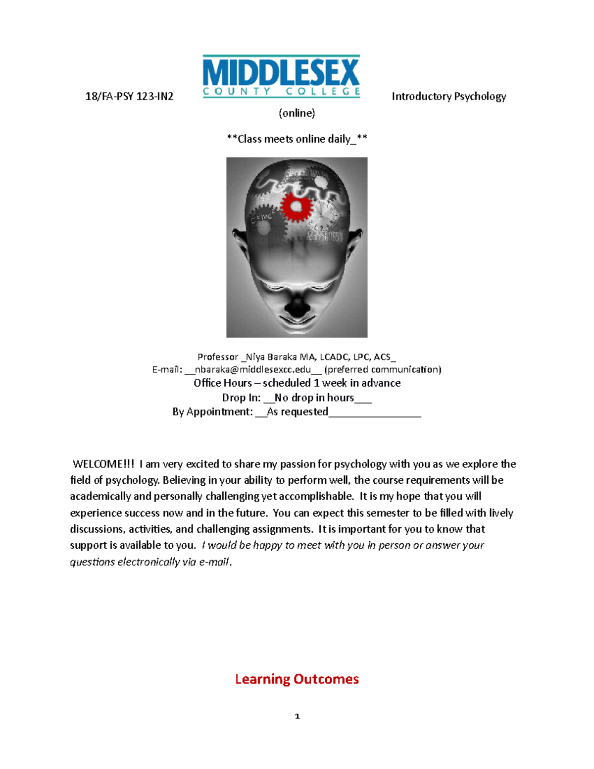 Psychology-123-IN2 - Fall19-NBaraka-Syllabus - 18/FA-PSY 123-IN2 ...