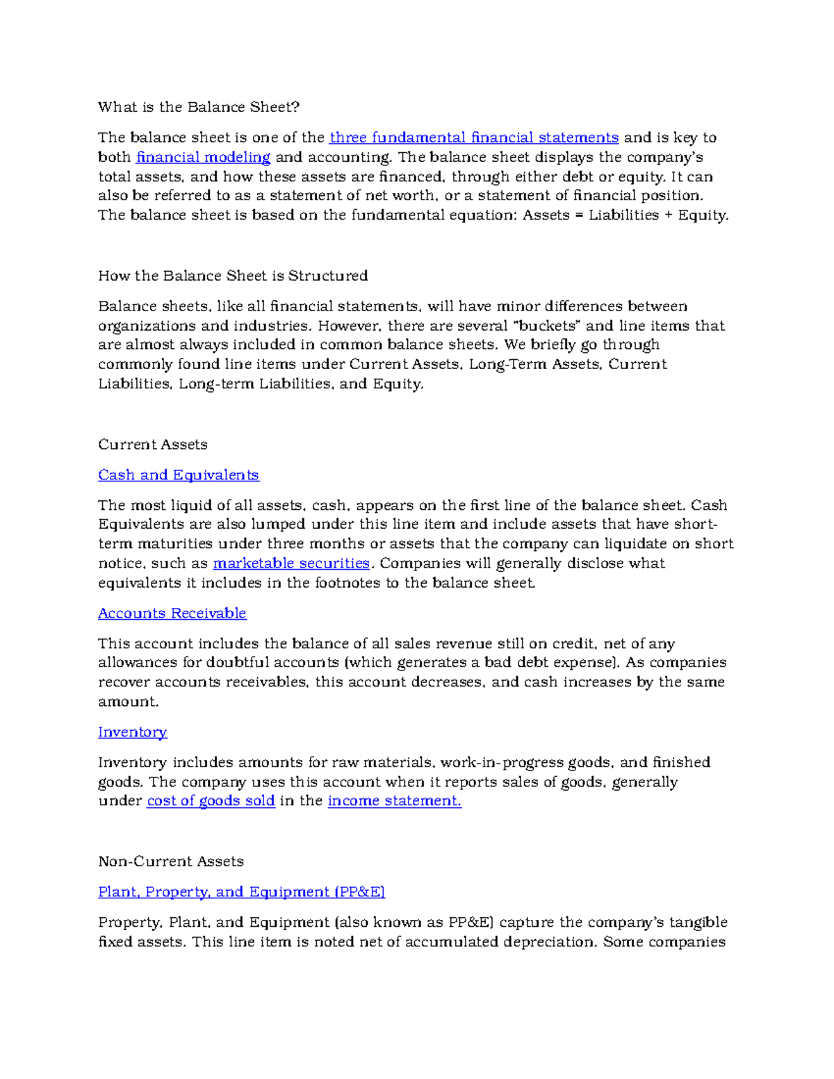 Balance Sheet Lecture Notes 2 What Is The Balance Sheet The balance-sheet-lecture-notes-2-what-is-the-balance-sheet-the