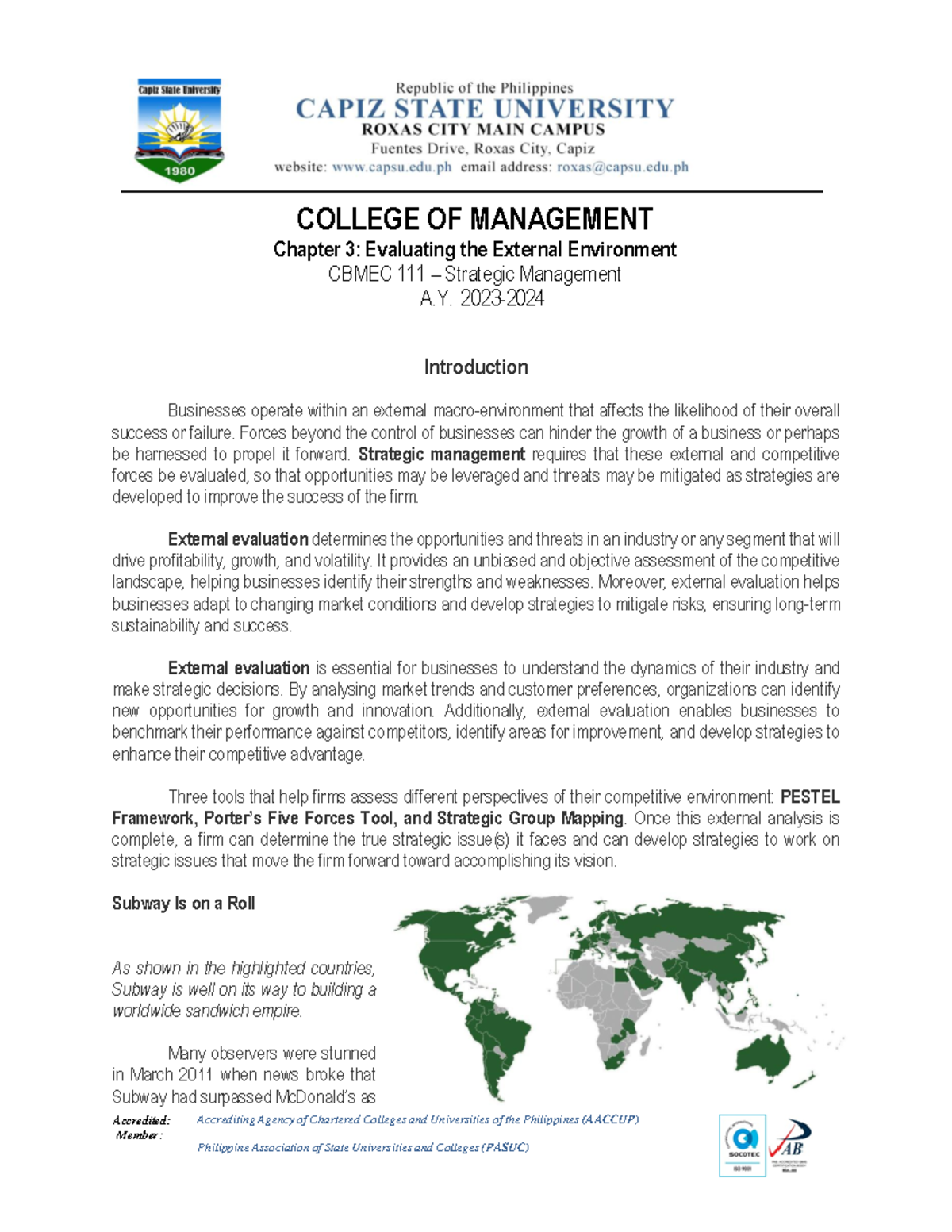 Chapter-3-Evaluating-the-External-Environment - Accredited: Member ...