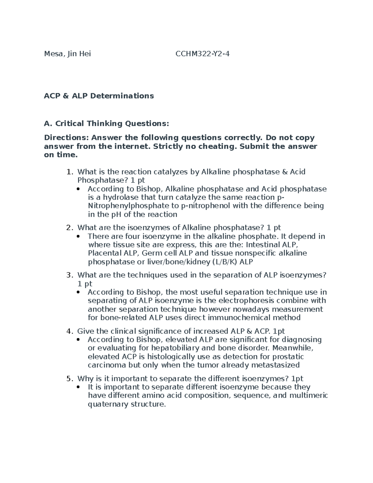 Cc2 Laboratory Activity Finals 2 - Mesa, Jin Hei CCHM322-Y2- ACP & ALP ...