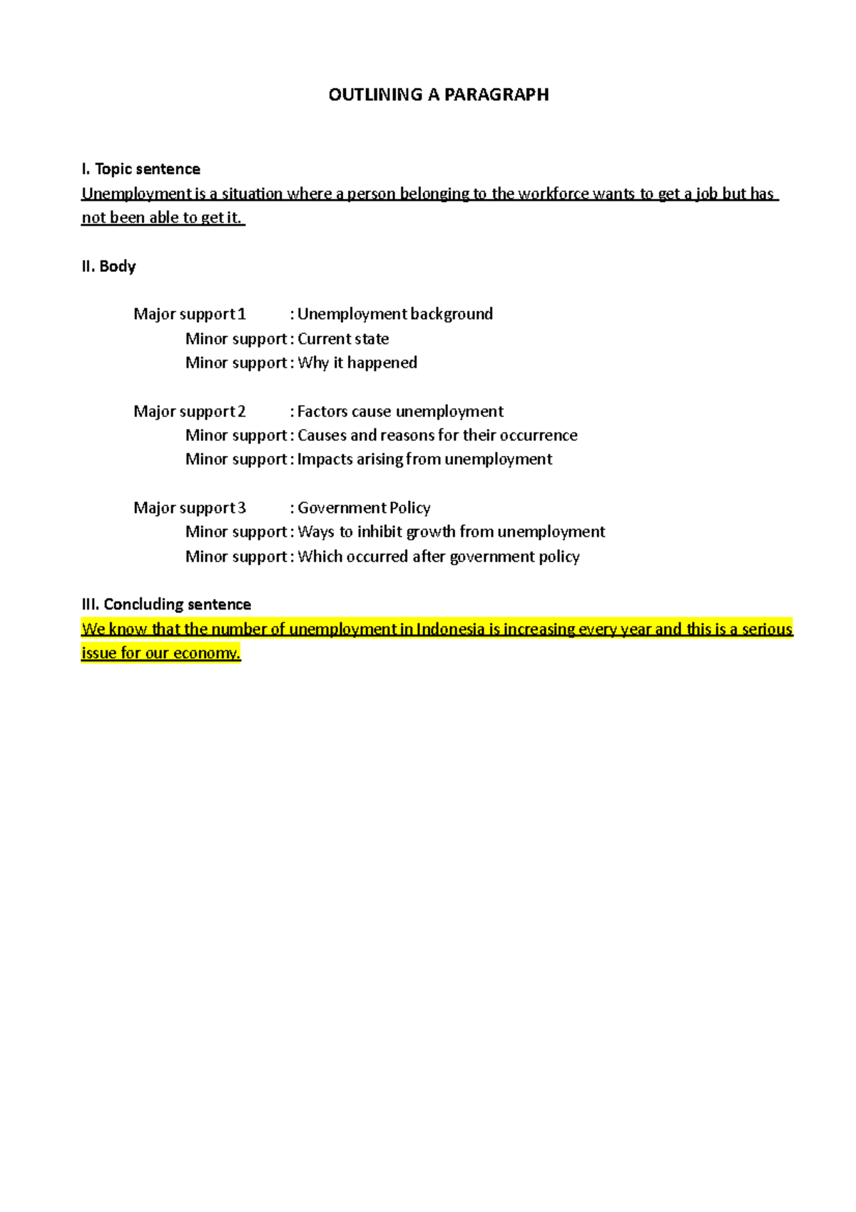 Outlining A Paragraph VS AN Essay Bismillah - OUTLINING A PARAGRAPH I ...