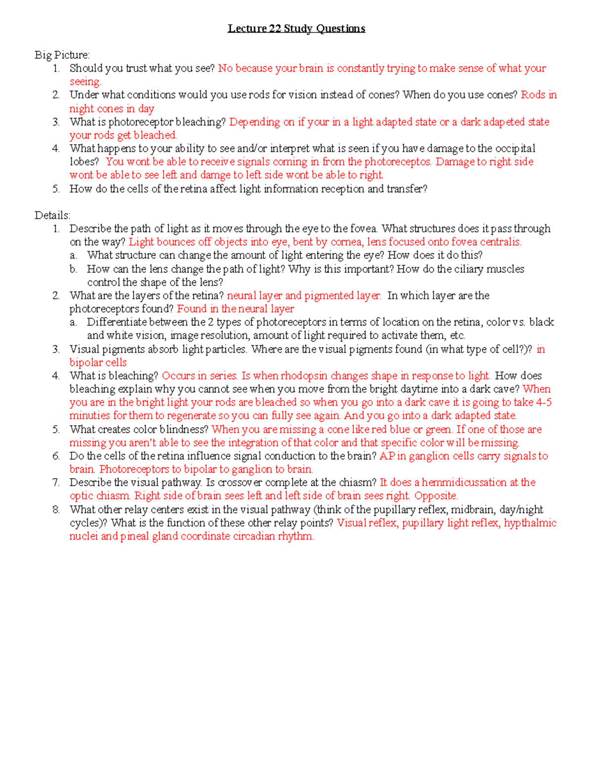 Lecture 22 Study Questions - Lecture 22 Study Questions Big Picture: 1 ...
