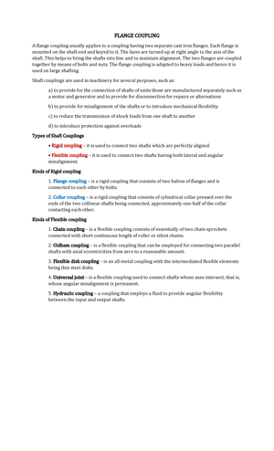 Coupling- Sample Problems - COUPLINGS A flange bolt coupling has ten ...