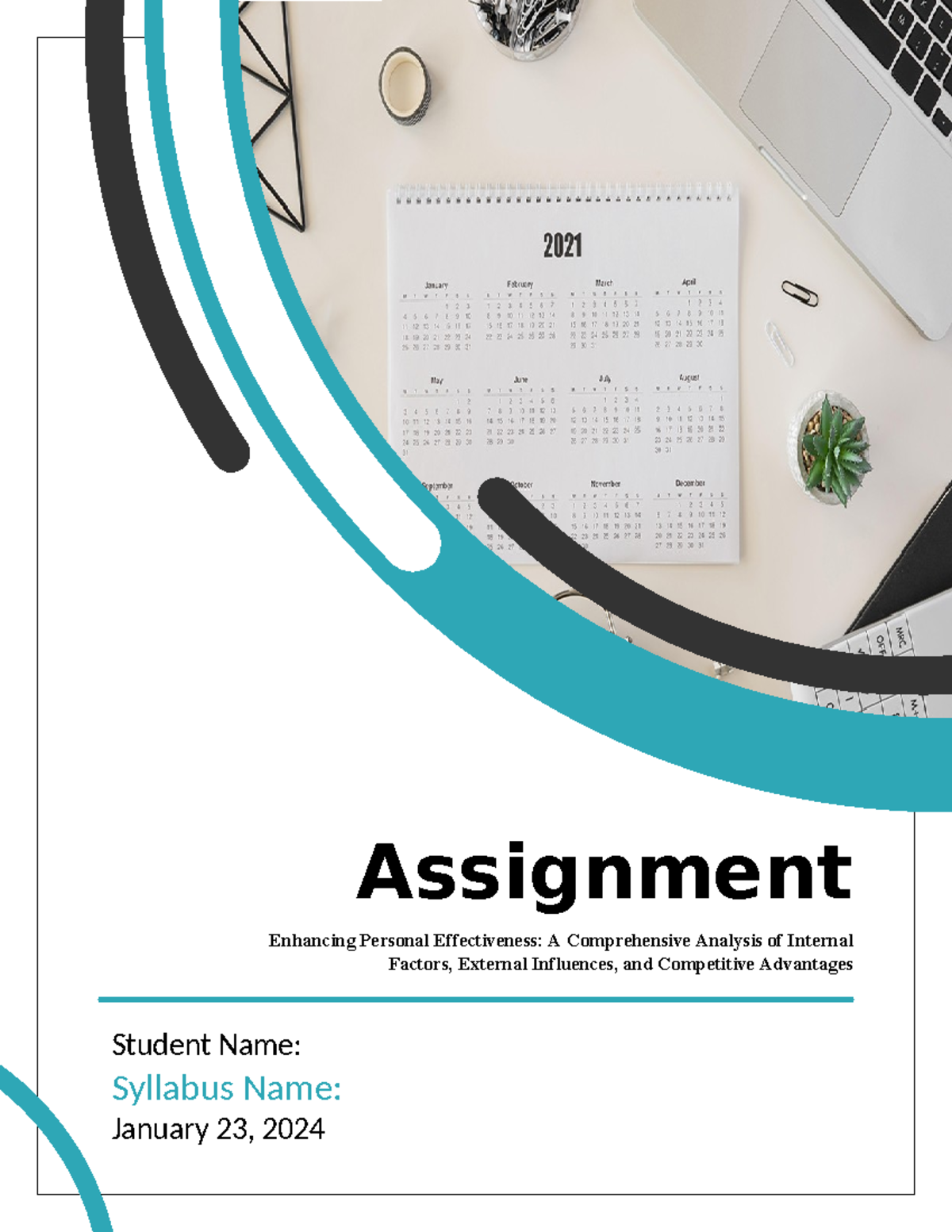 Assignment Order 278 - ` Assignment Enhancing Personal Effectiveness: A ...