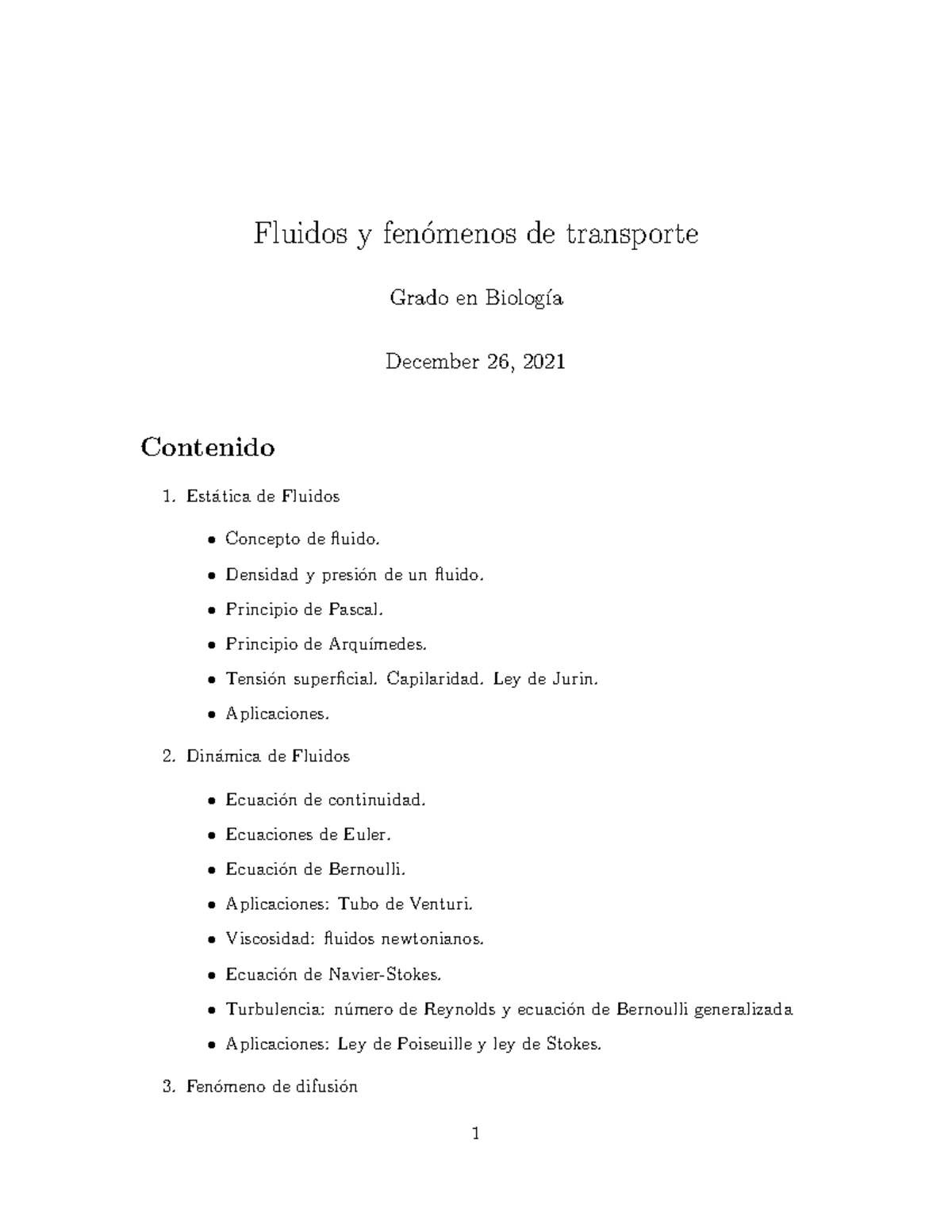 Ciencias Ambientales Fluidos y fen menos de transporte - Fluidos y fen ́omenos de transporte ...