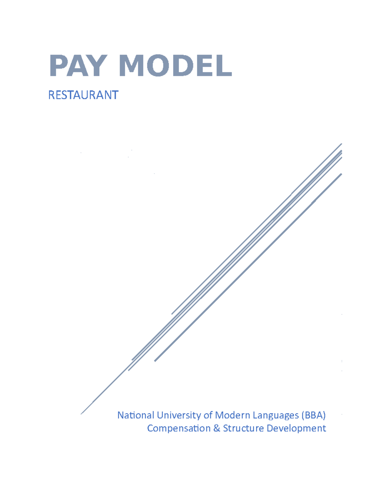 CSD Project - Pay Model for a Restaurant - PAY MODEL RESTAURANT Naional ...