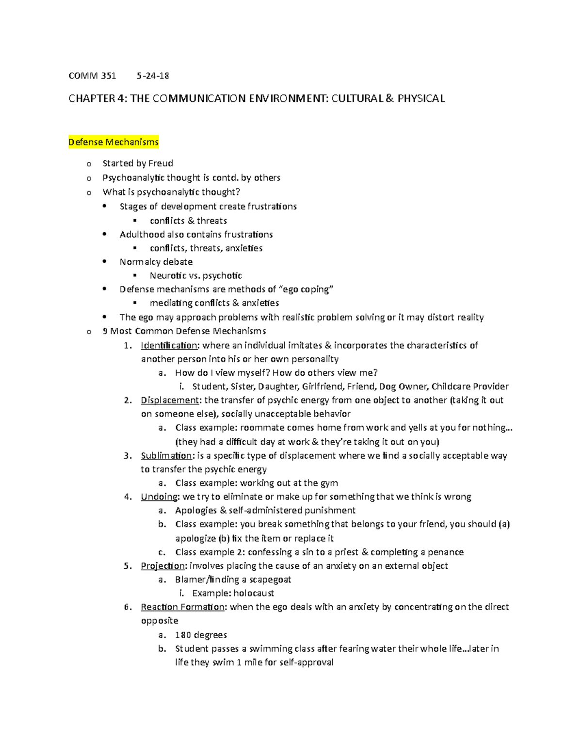 Chapter 4- Lecture Notes - COMM 351 5-24- CHAPTER 4: THE COMMUNICATION ...