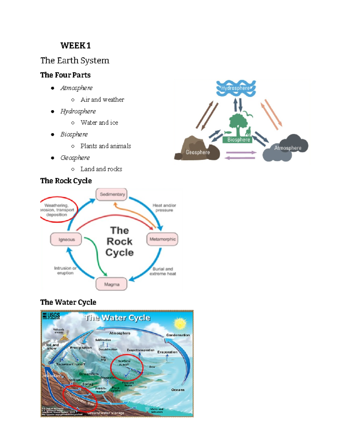 Volcanoes and Hazards (GEO108) - WEEK 1 The Earth System The Four Parts ...