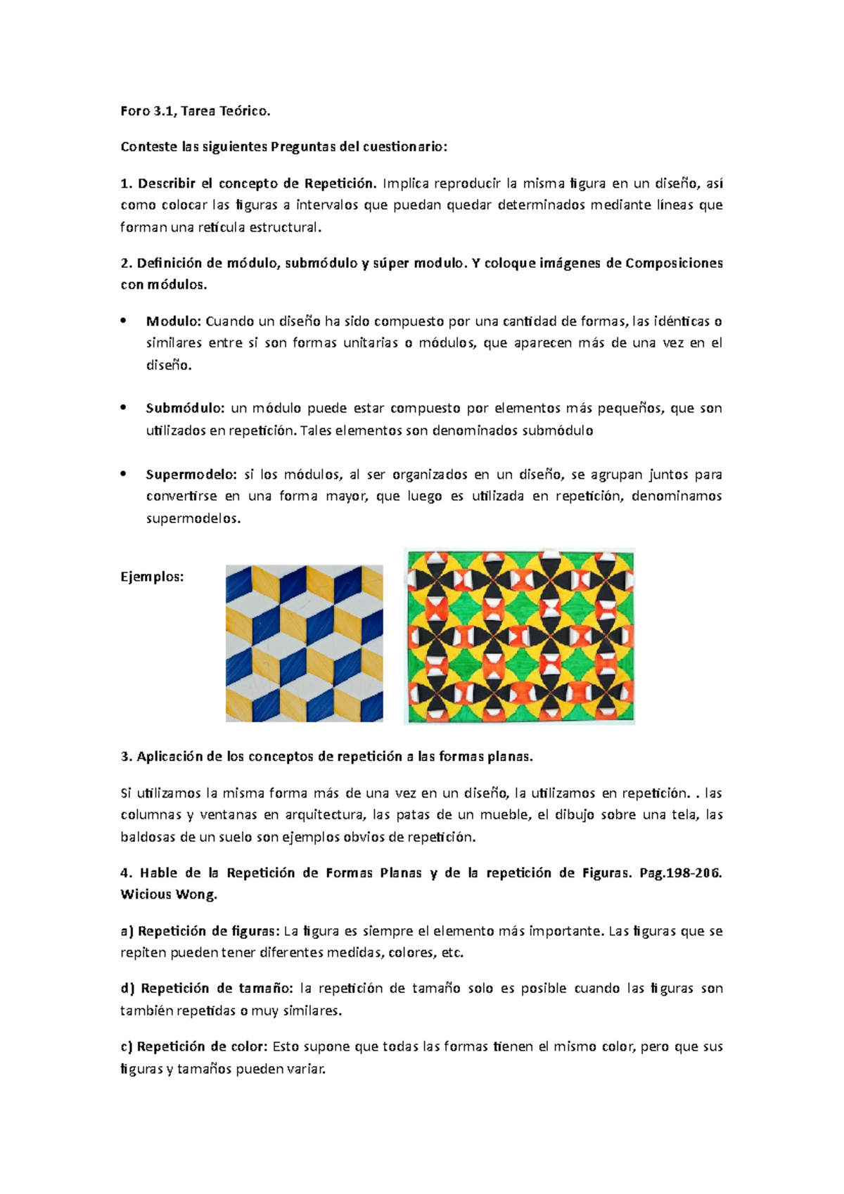 Foro y tarea 3 - hola. - Diseño Básico Bidimensional - UASD - Studocu