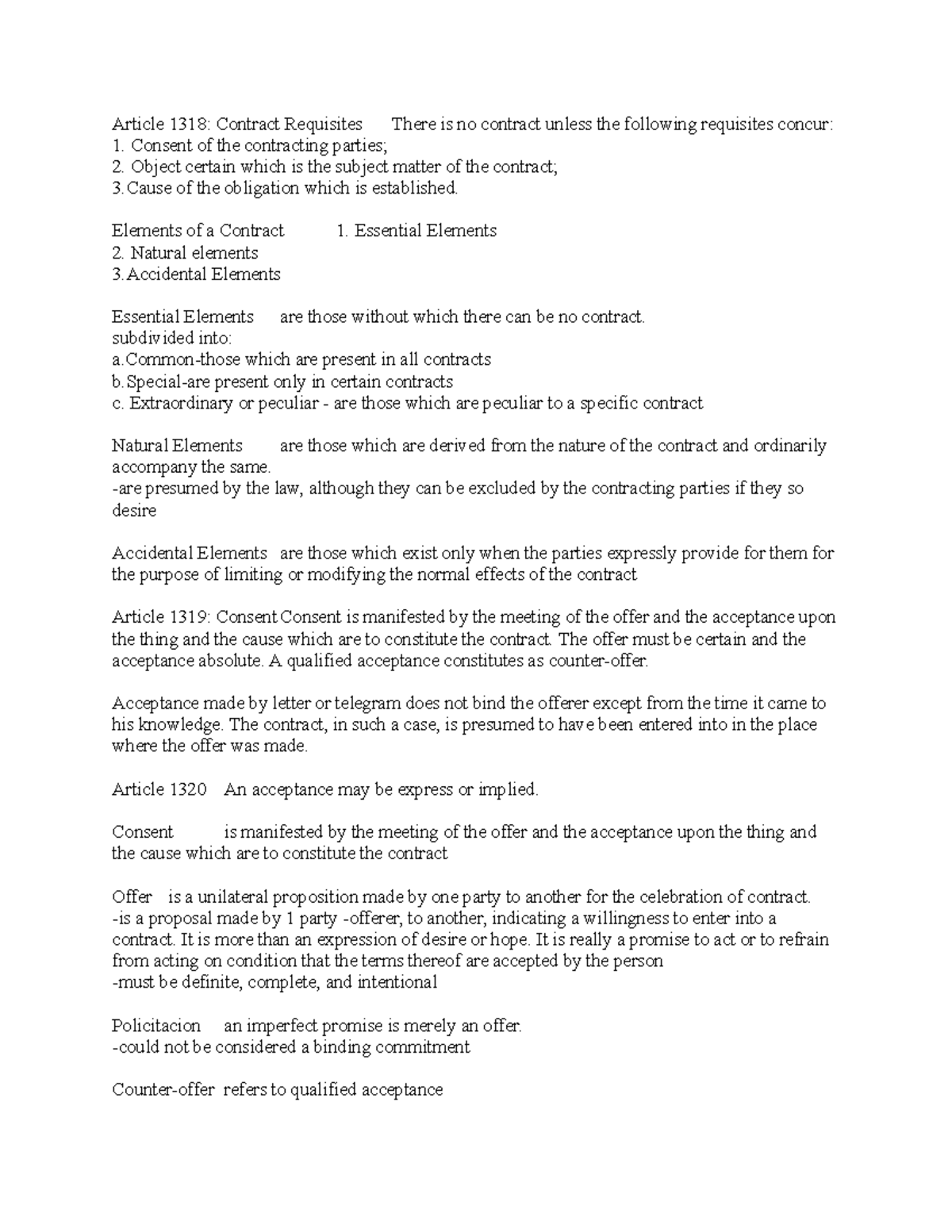 Contract Chapter 2 - Essential Requisites of Contracts - BS accountancy ...