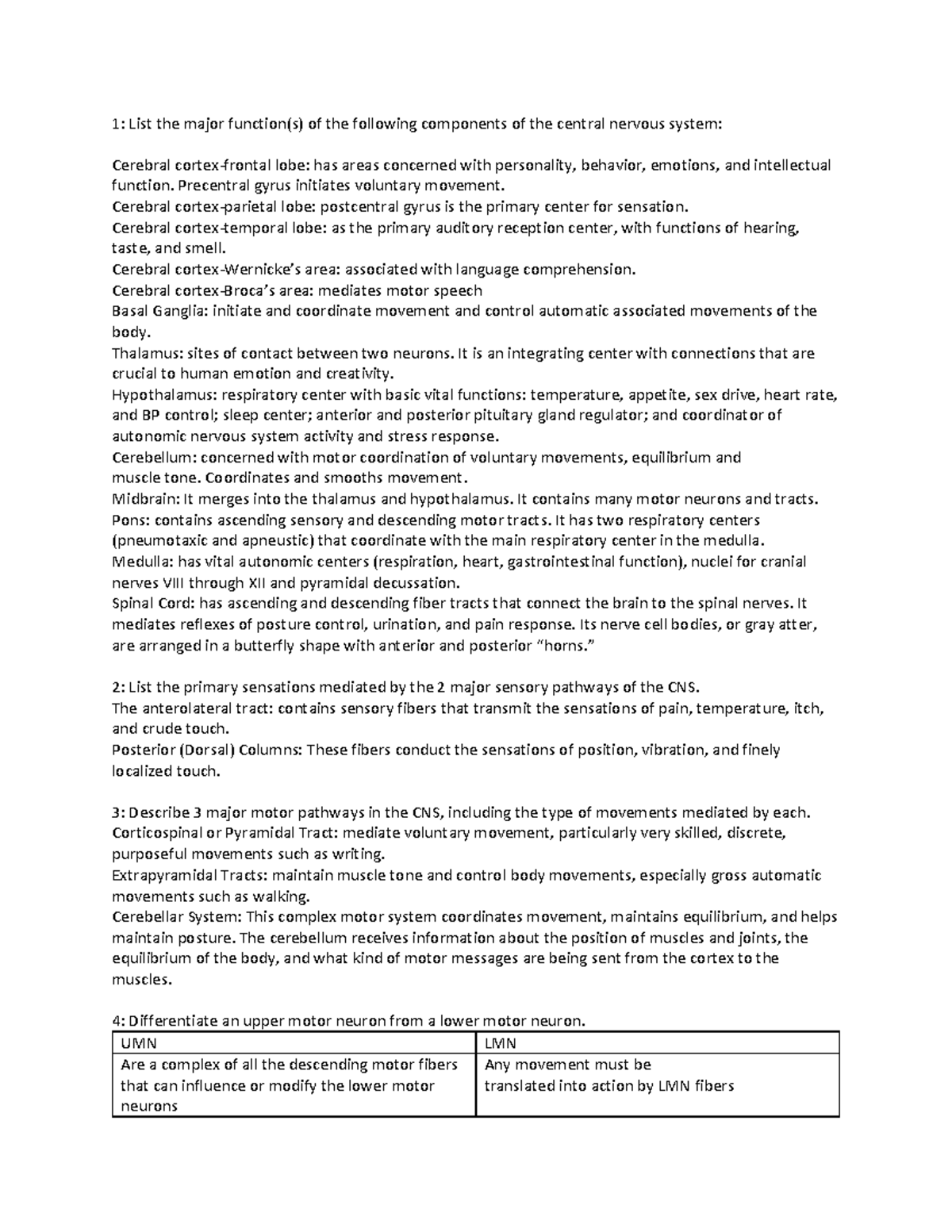NR 304 Lab Manual Study Guide Questions Chapter 24 1 List The Major 