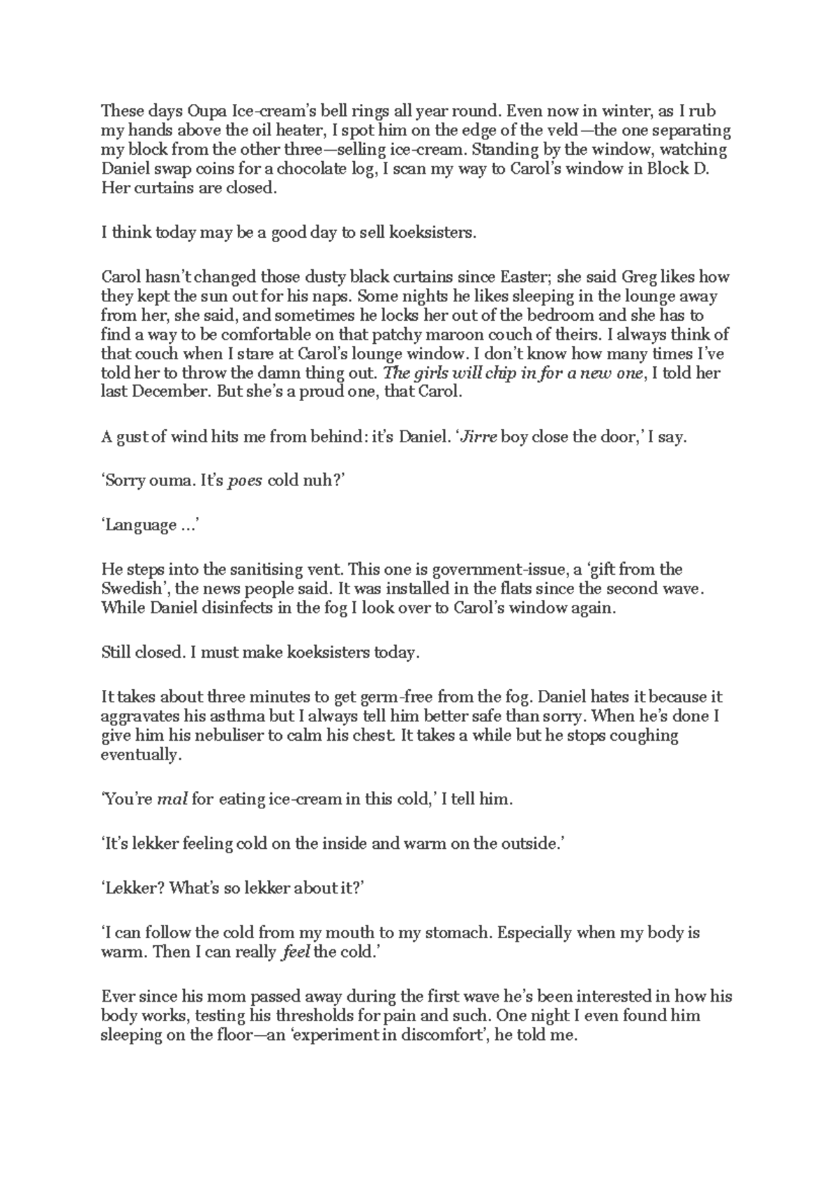 Koe(k)sisters- Story - These days Oupa Ice-cream’s bell rings all year ...