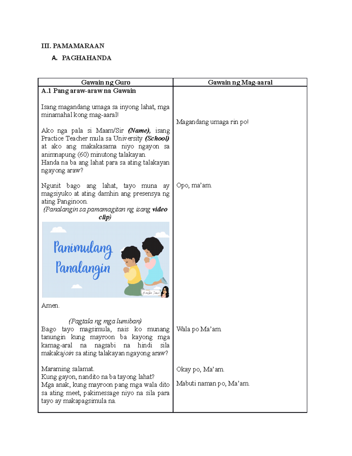 Lesson PLAN - (Q1- M4 Ang Yamang Likas at Ang Pamumuhay ng mga Asyano ...