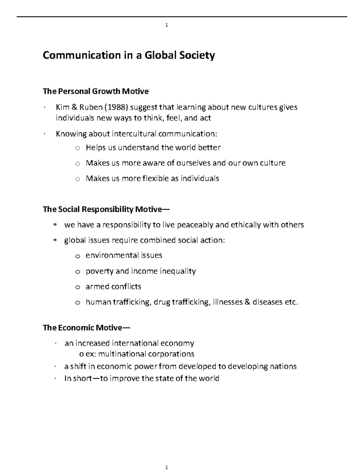 Communication in a Global Society - 1 1 Communication in a Global ...