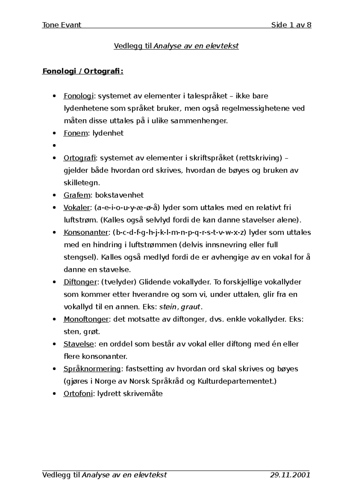 Elevetekstanalyse norsk grammatikk grunnskolelærer 1.-7. trinn ...