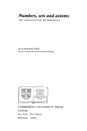 Axioms for the Real Number System - We will call the elements of this ...