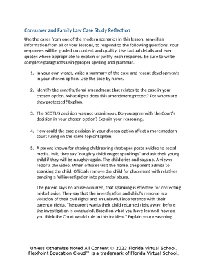 03 02 consumer issues reflection LAW Studies - Consumer Issues ...