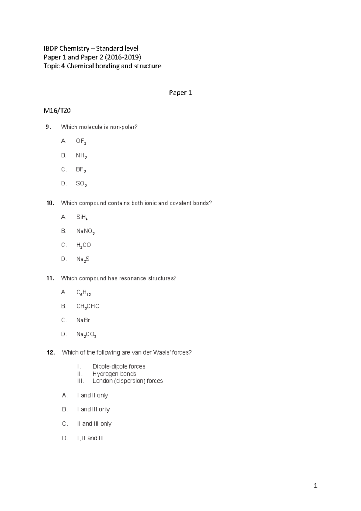 Topic 4 (2016-2019 ) 2 - These are practice questions for Chem - IBDP ...