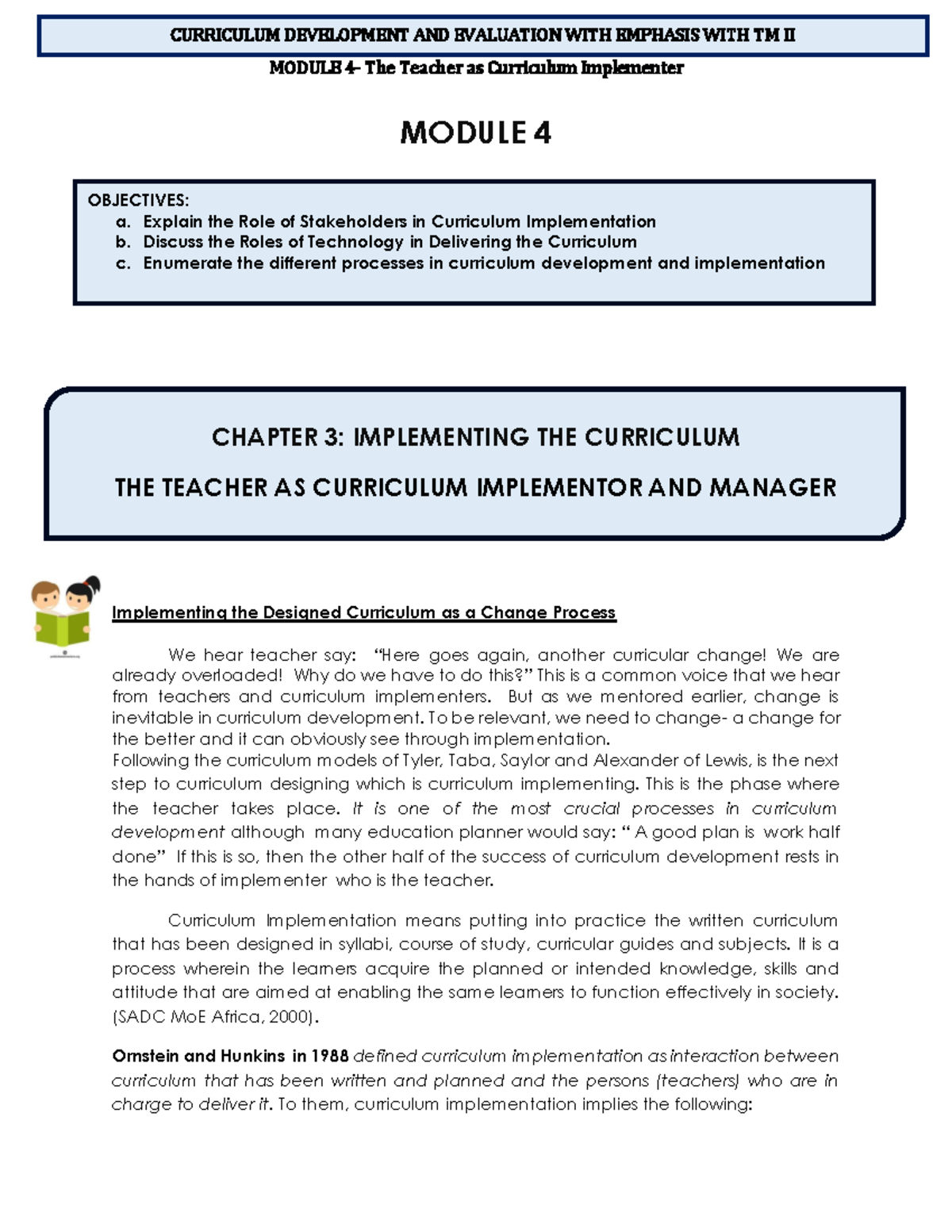 Module-4-Curriculum - Goods - MODULE 4- The Teacher as Curriculum ...