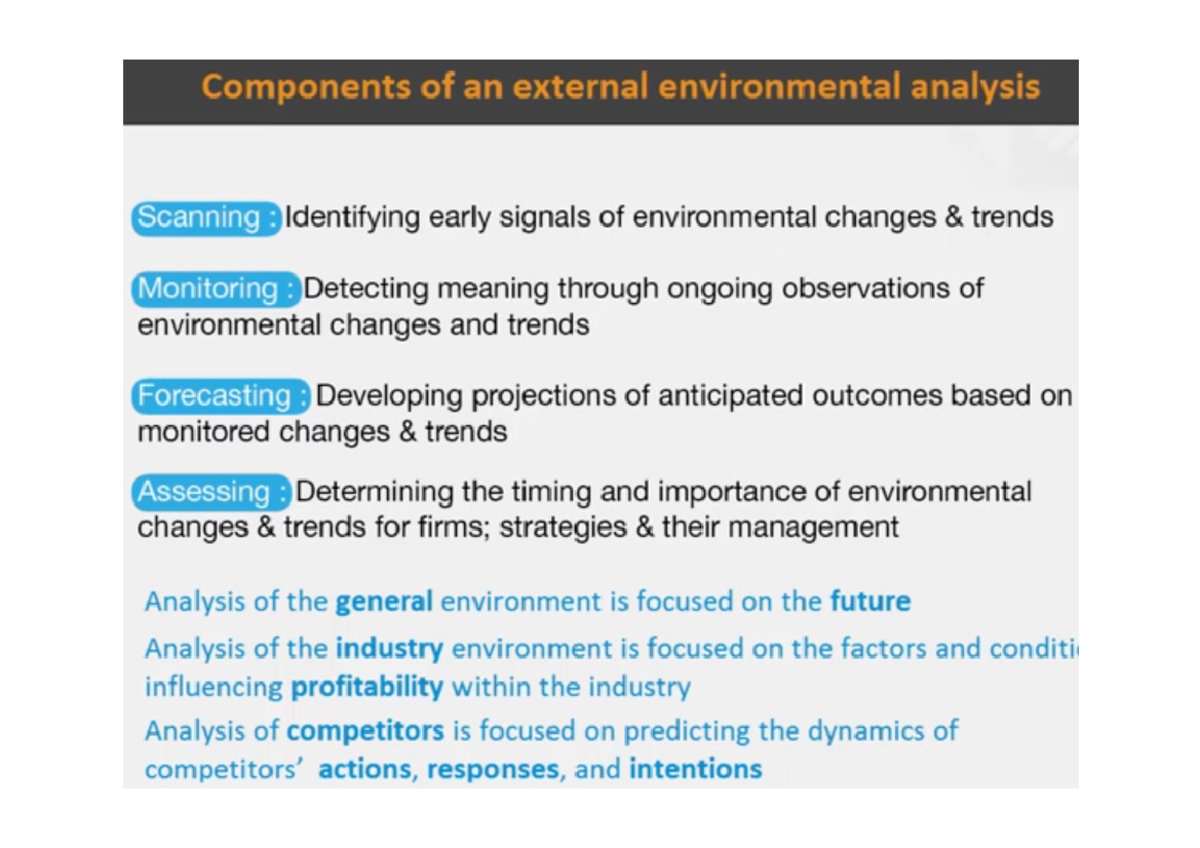 CRPS Components of external environment analysis - crps1 - Studocu