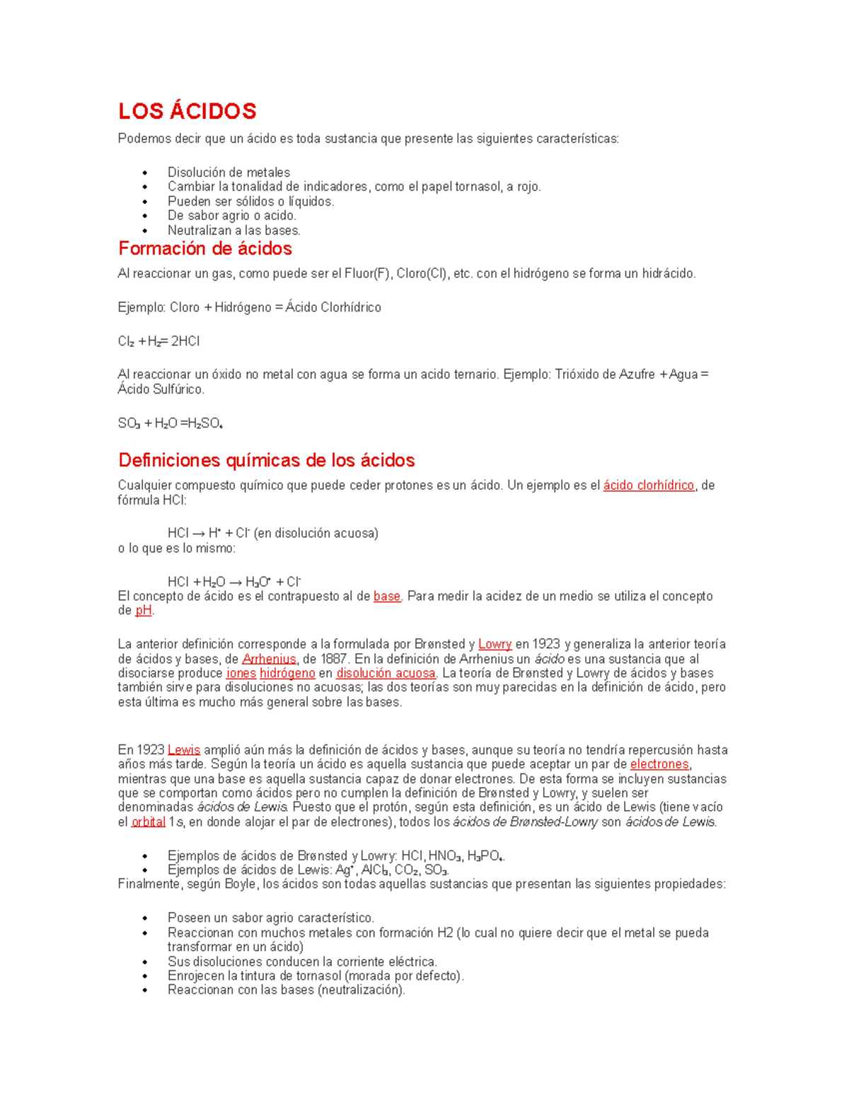 LOS Ácidos - Acidos, características, definicion. - LOS ÁCIDOS Podemos ...